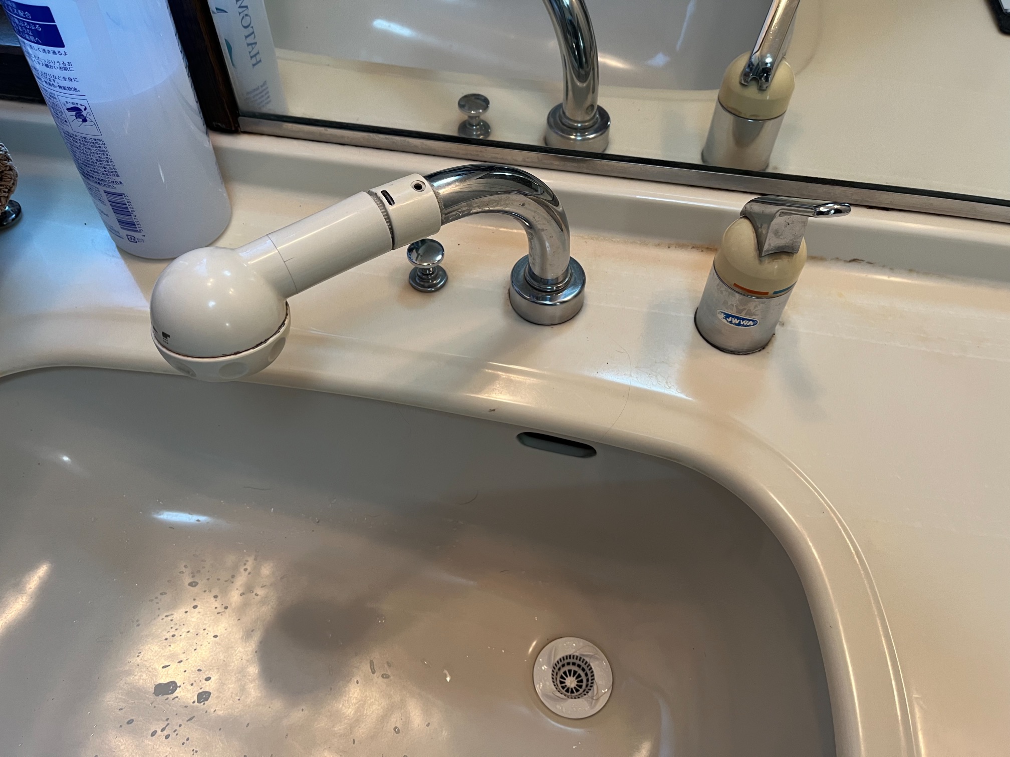 渋川市 洗面台工事〈KVK シングル洗髪シャワー FSL120DET〉 | リフォームモリハウス｜渋川市,吉岡町,榛東村,東吾妻町水廻りリフォーム専門店