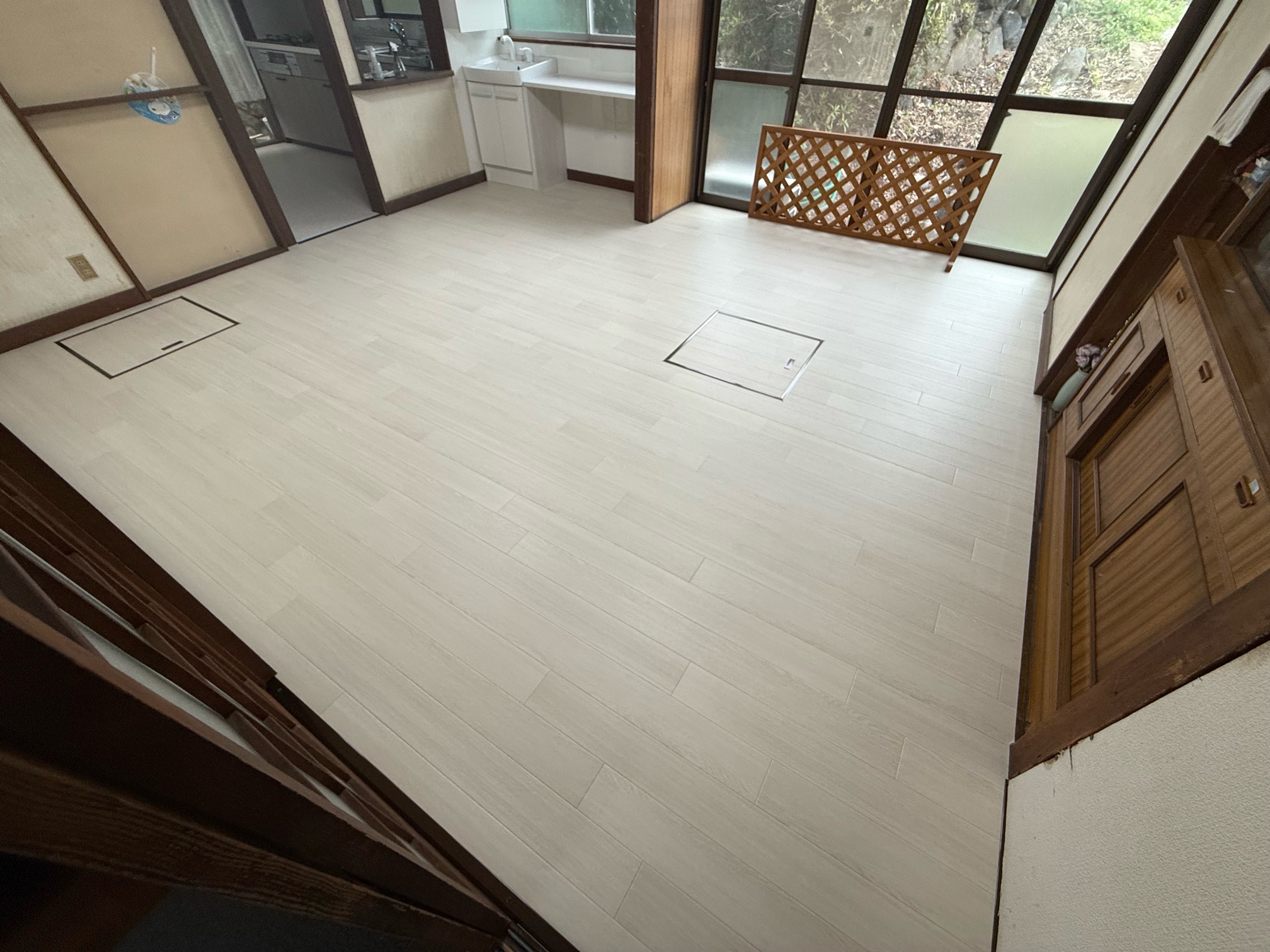 渋川市 洗面台工事 〈LIXIL オフト W600 下台のみ〉 | リフォームモリハウス｜渋川市,吉岡町,榛東村,東吾妻町水廻りリフォーム専門店